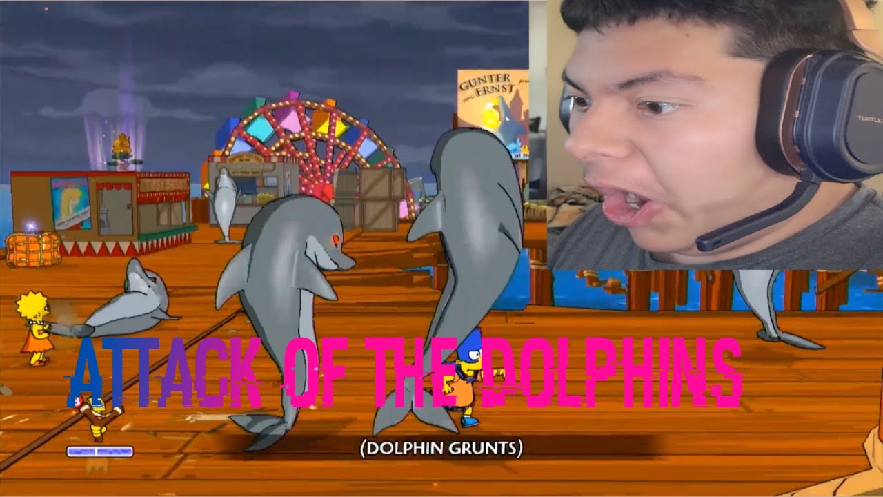 The Simpsons Game Gameplay Walkthrough Part 7 The Day of The Dolphin ...
