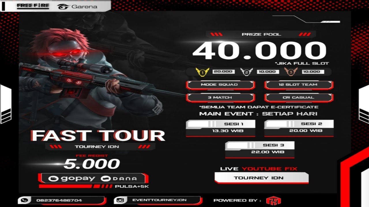 🔴[LIVE] FAST TOUR FREEFIRE BY TOURNEY.IDN - YouTube
