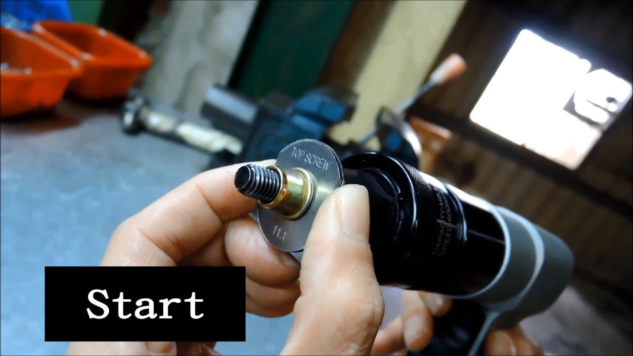 M8 blind rivet riveting test by air pull setter - Imperial rivet ...