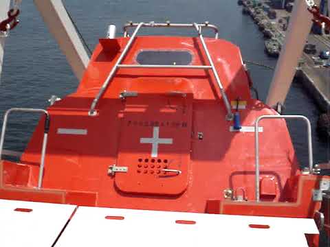 Hyundai Lifeboats(HLB) - Freefall lifeboat launching - YouTube
