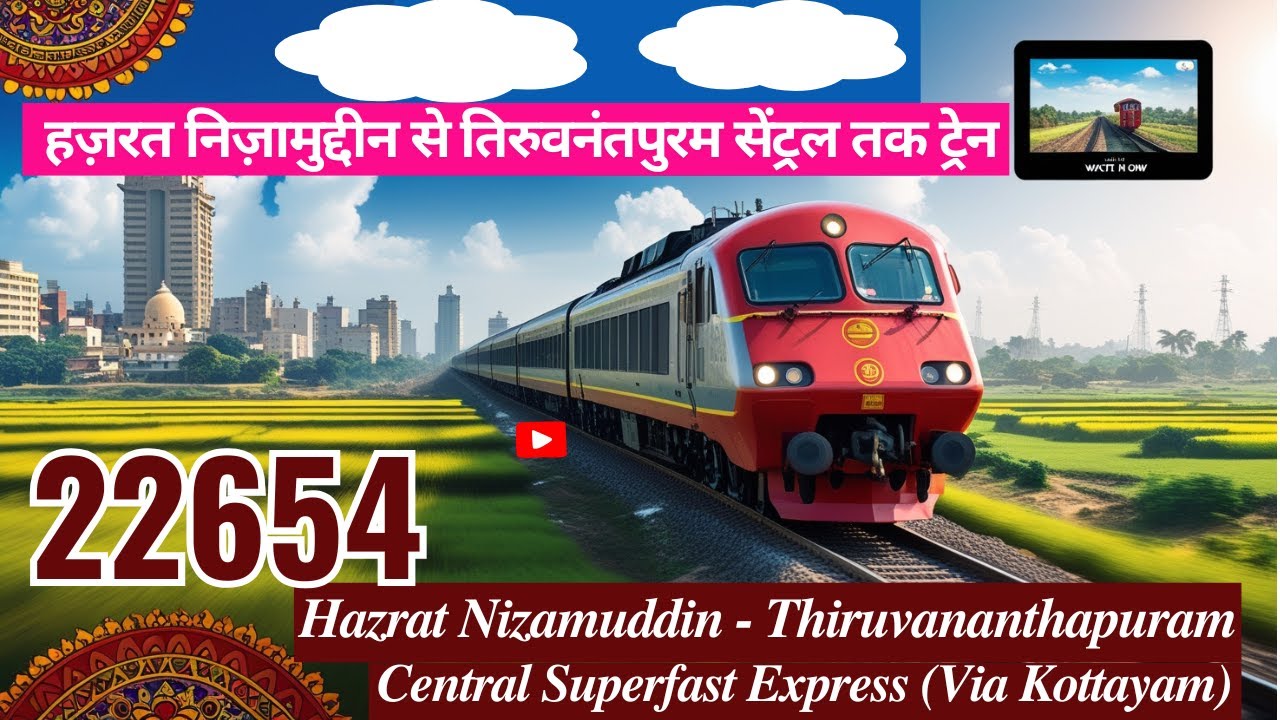 दिल्ली से तिरुवनंतपुरम तक ट्रेन: 22654 Train info & Timetable/How To ...