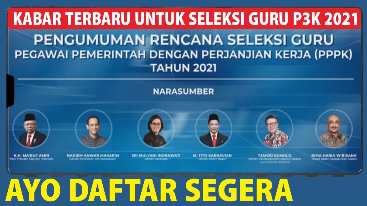 Informasi Rencana Seleksi Guru PPPK Tahun 2021 | info tktv - YouTube