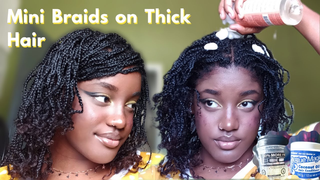 *Mini* Braids/Plats Tutorial On Natural 3C/4A Hair - YouTube