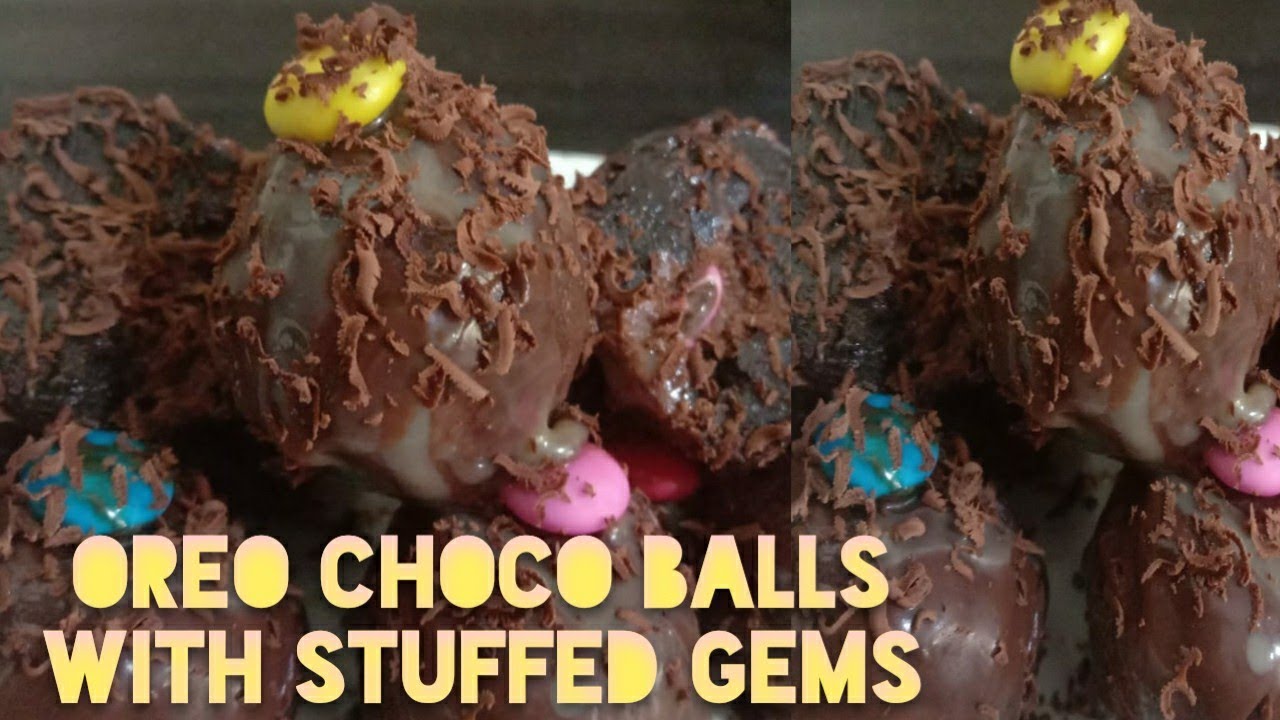 #oreobiscuits#oreoballs"OREO CHOCO BALLS WITH STUFFED GEMS" recipe😋 ...