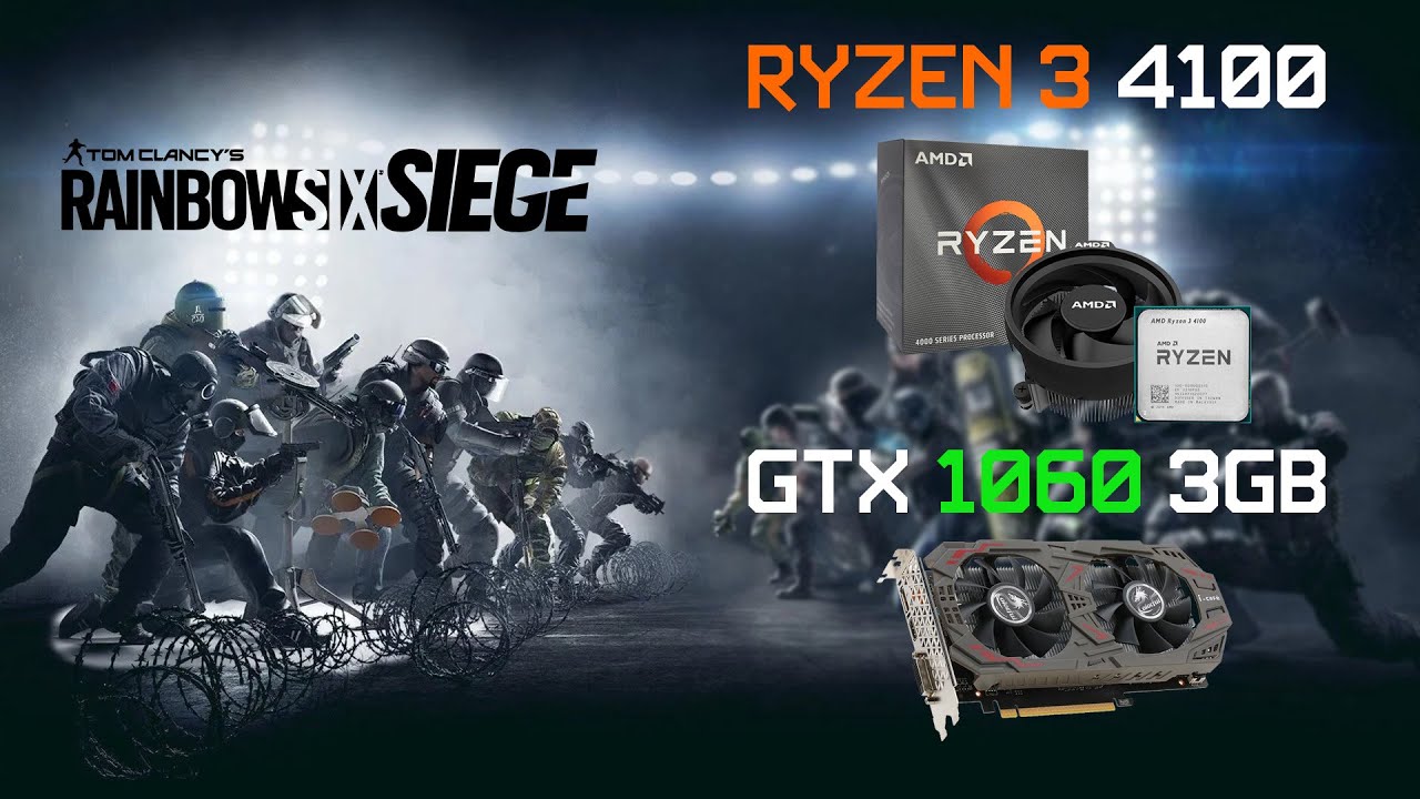 TOM CLANCY'S RAINBOW SIX SIEGE - RYZEN 3 4100 + GTX 1060 3GB - 1080P 50 ...