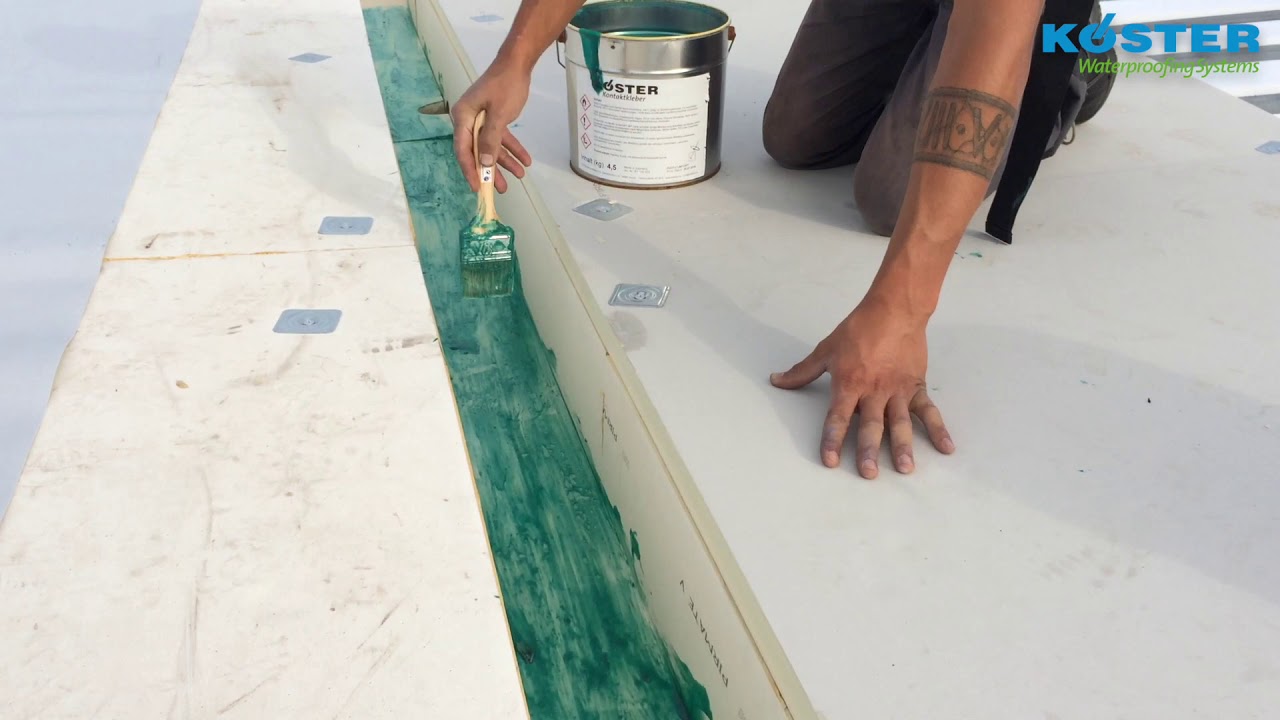KOSTER TPO Contact Adhesive Installation 1 - YouTube