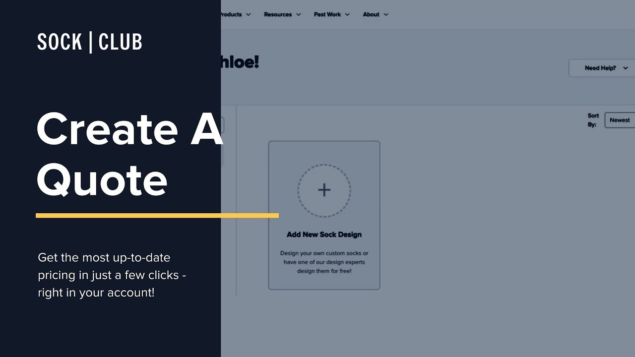 Creating A Quote In Your Sock Club Custom User Account - YouTube