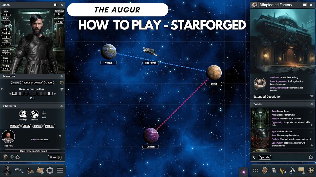 How To Play Starforged using The Augur - YouTube