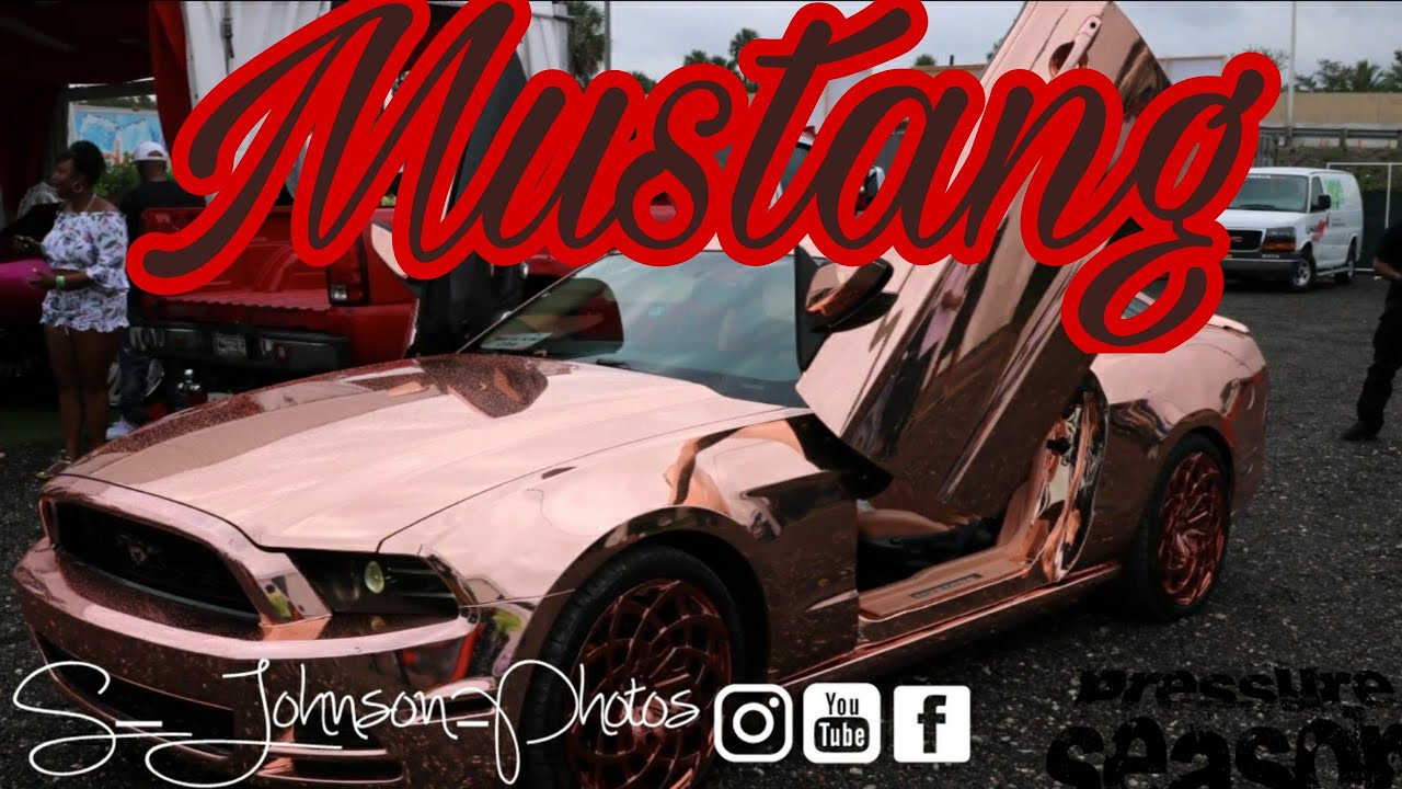 Have you ever seen Rose gold wrapped Ford Mustang on Azara Wheels - YouTube