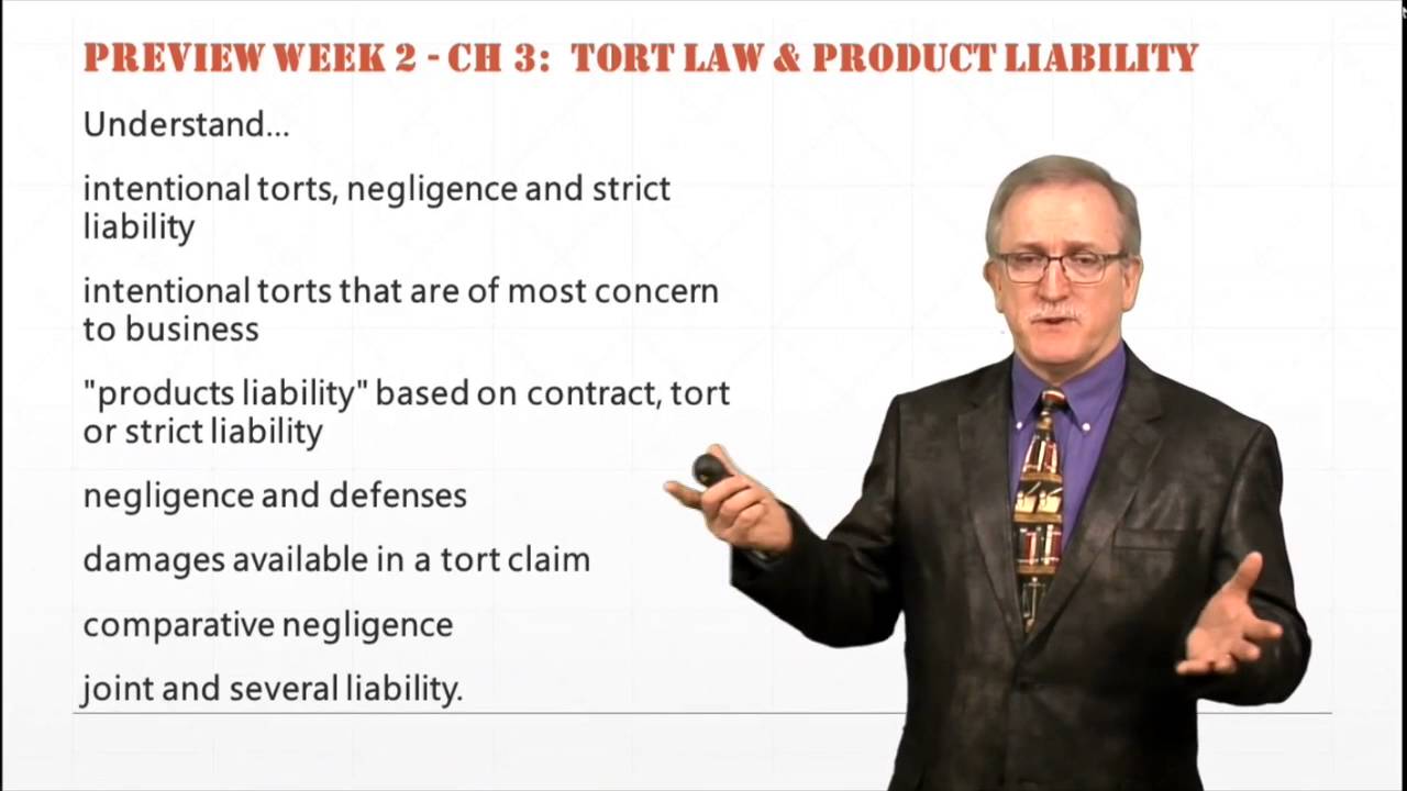 Chapter 3: Torts and Product Liability - YouTube