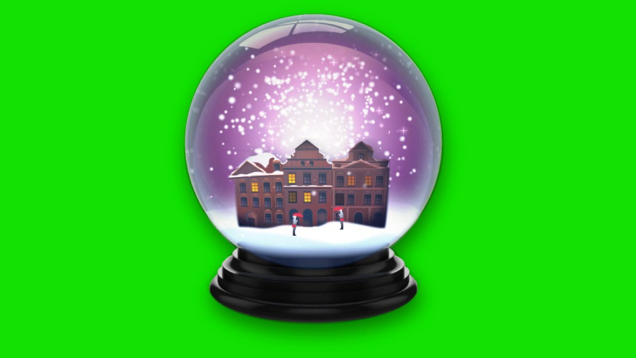 SNOW GLOBE GREEN SCREEN EFFECT 4 - YouTube