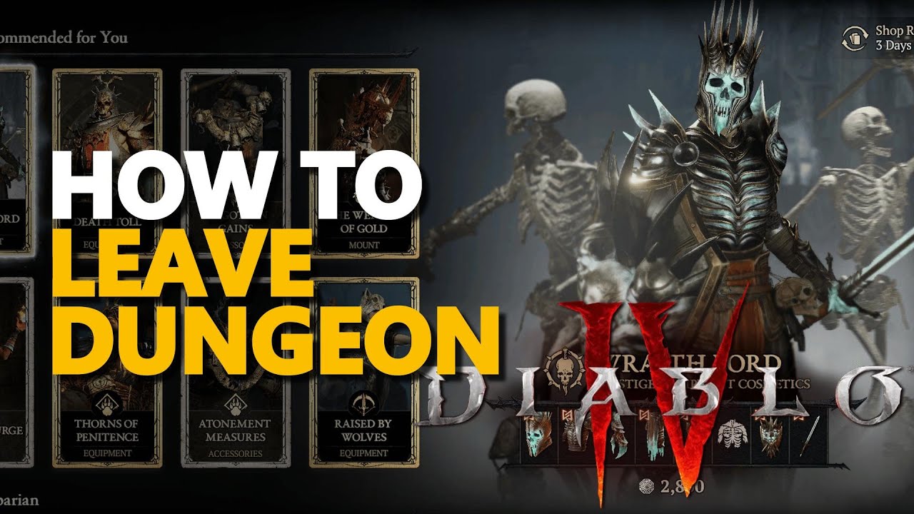 How to leave dungeon Diablo 4 - YouTube