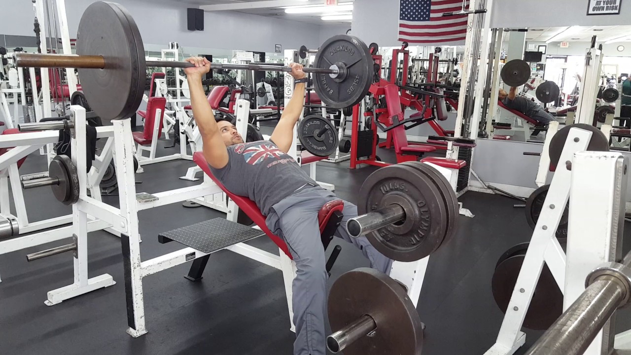 Inclined bench #225, 155lbs 11/14/16 - YouTube