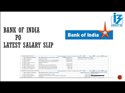 Bank of India PO Latest Salary slip | IBPS PO Salary 2022 | IBPS PO ...