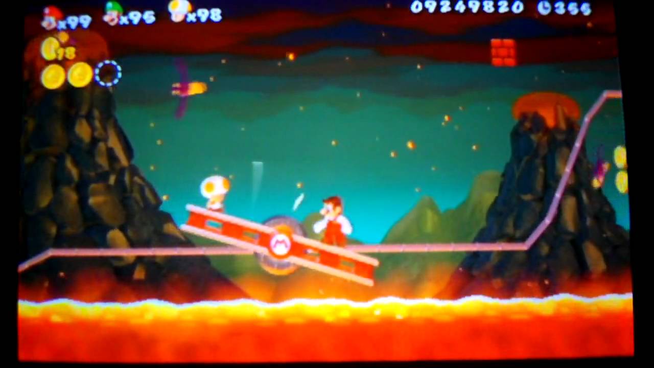 New Super Mario Bros Wii Multiplayer Walkthrough: World 8-5 - YouTube
