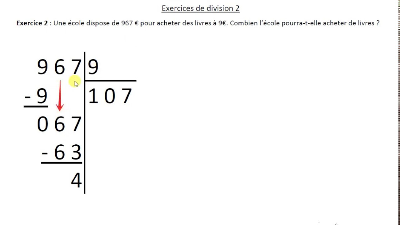 Division Techniques De Calculs Cours De Maths Youtube