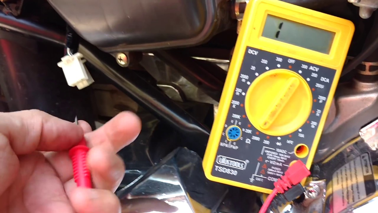 Como Medir con tester sistema AC alimentación CDI moto china - YouTube