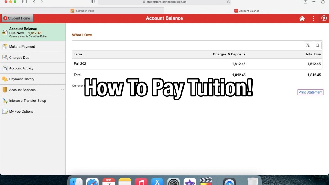 How To Pay Tuition As A Seneca College Student! - YouTube