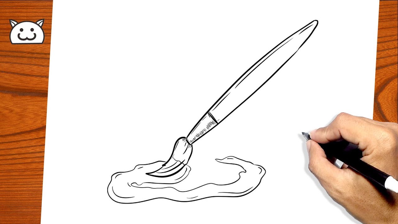 How to Draw Paint Brush - YouTube
