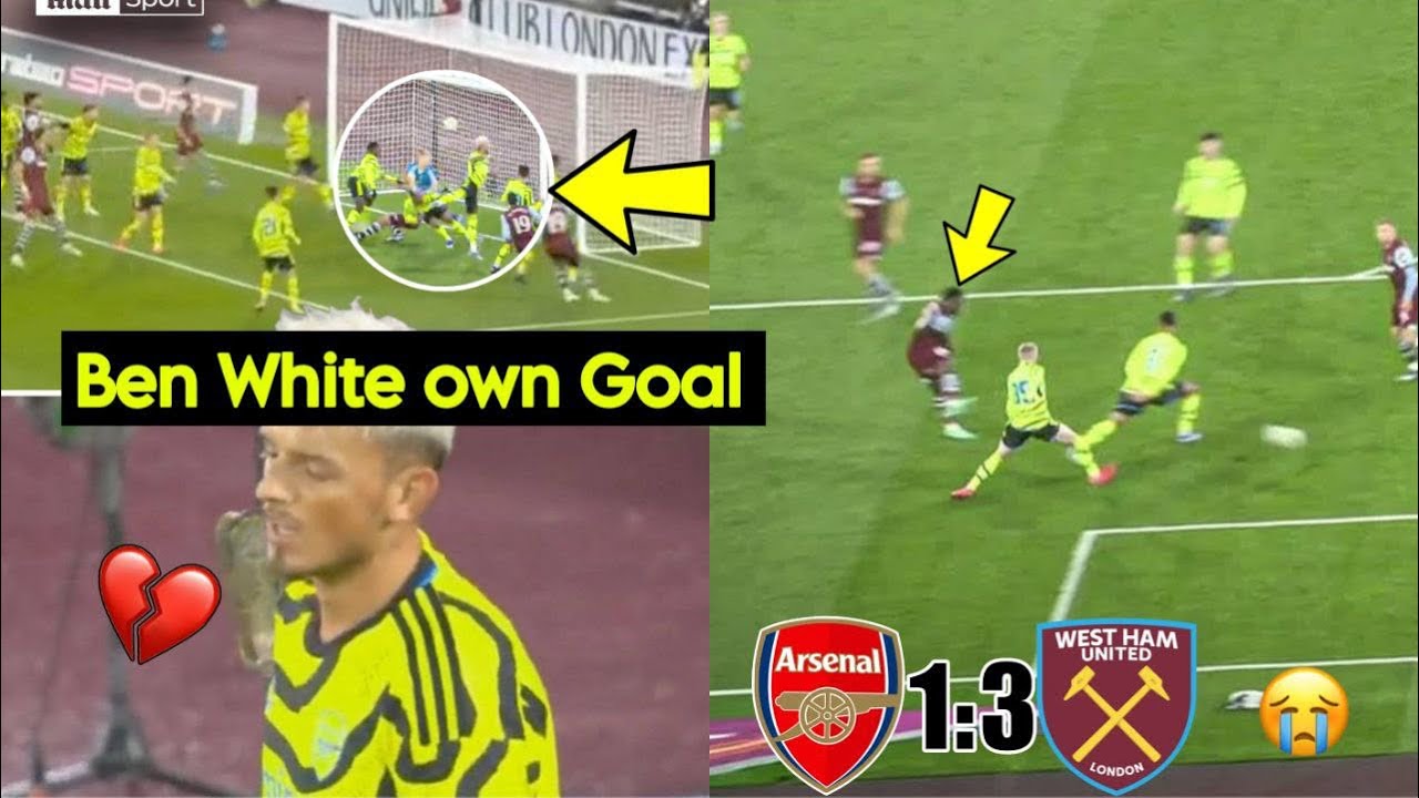 OH NO! 😱Ben White’s Own Goal |ARSENAL OUT of Carabao Cup| ARSENAL 1:3 ...