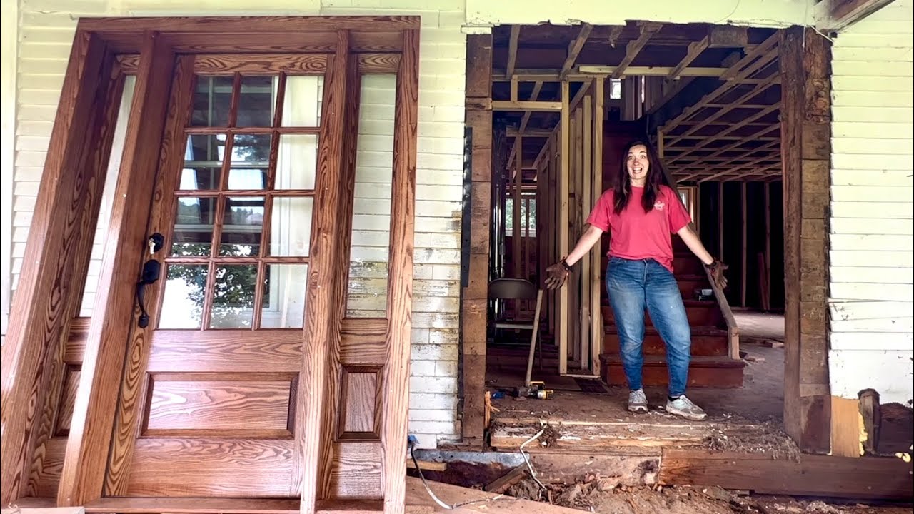 Installing my GORGEOUS new CUSTOM FRONT DOOR!!!! | my Fixer Upper Dream ...