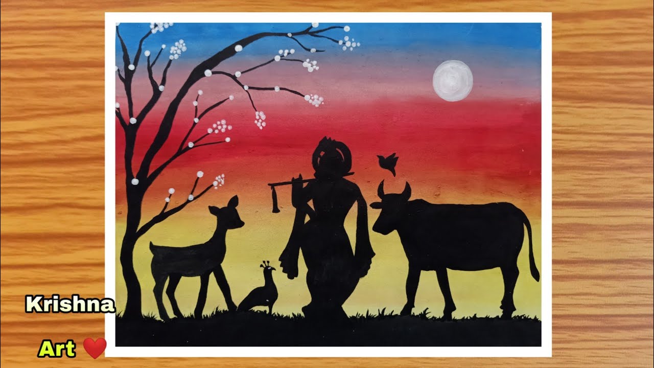 Krishna Drawing Very Easy - Step by step for Beginners | How to draw ...