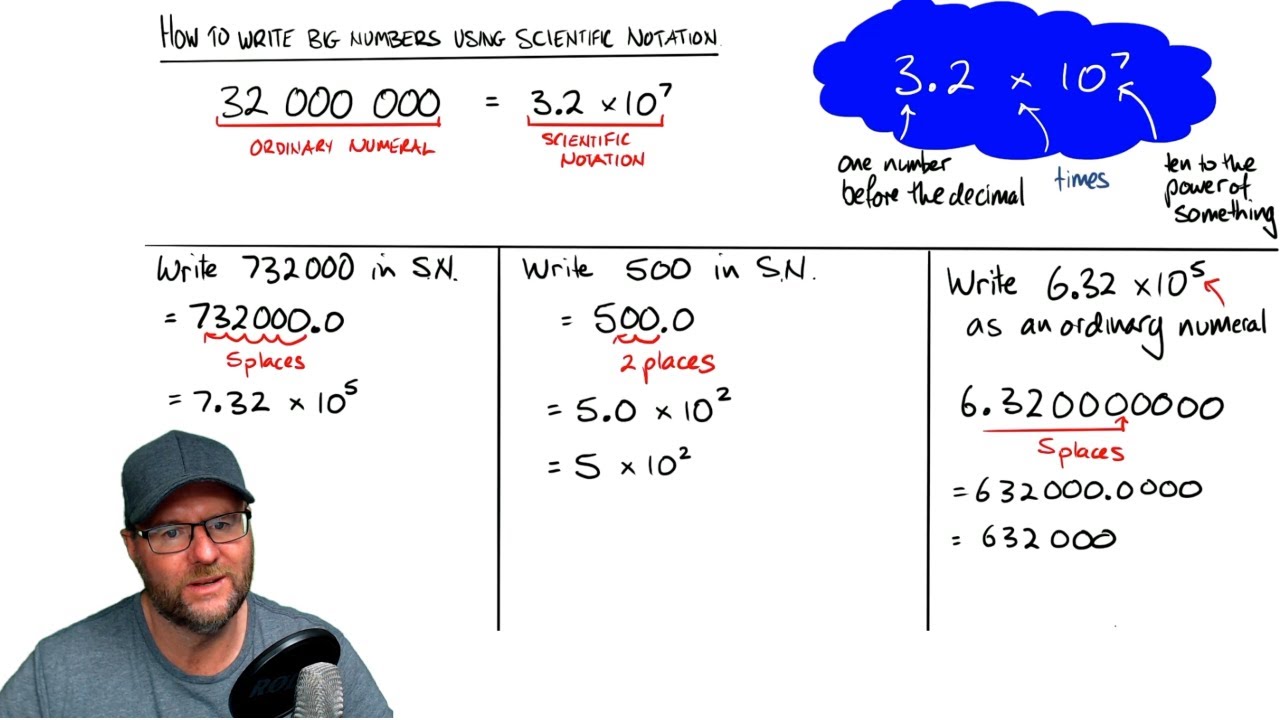 How to write scientific notation (numbers greater than 1) - YouTube