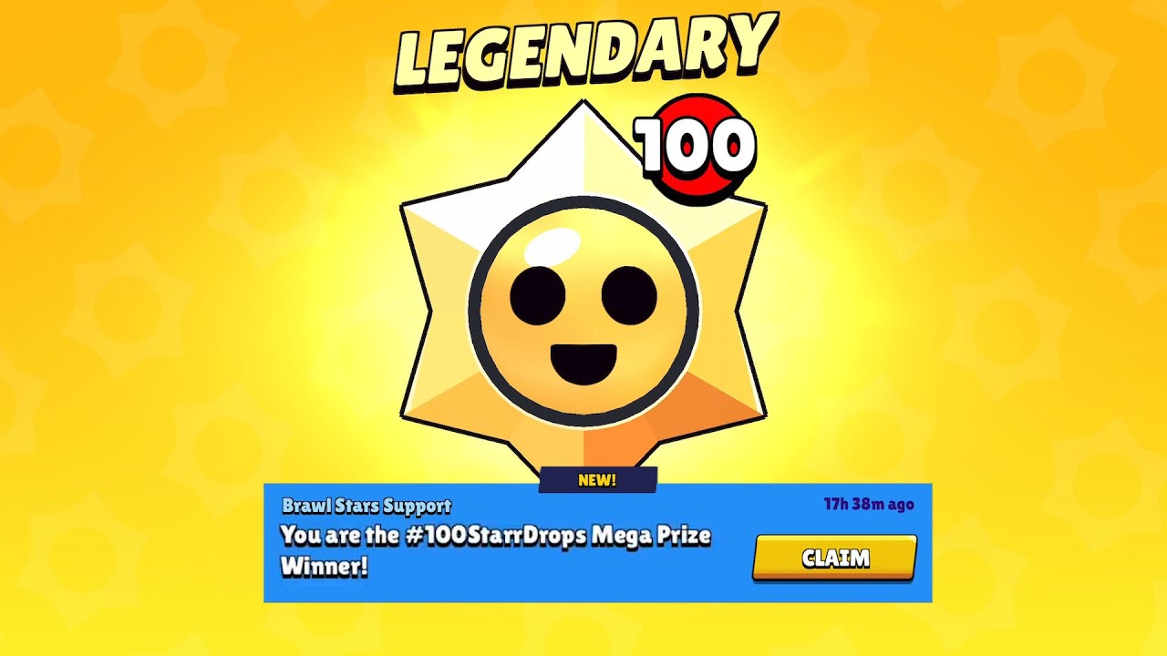 LUCKIEST PLAYER IN Brawl Stars | 100 Legendary Starr Drops - YouTube