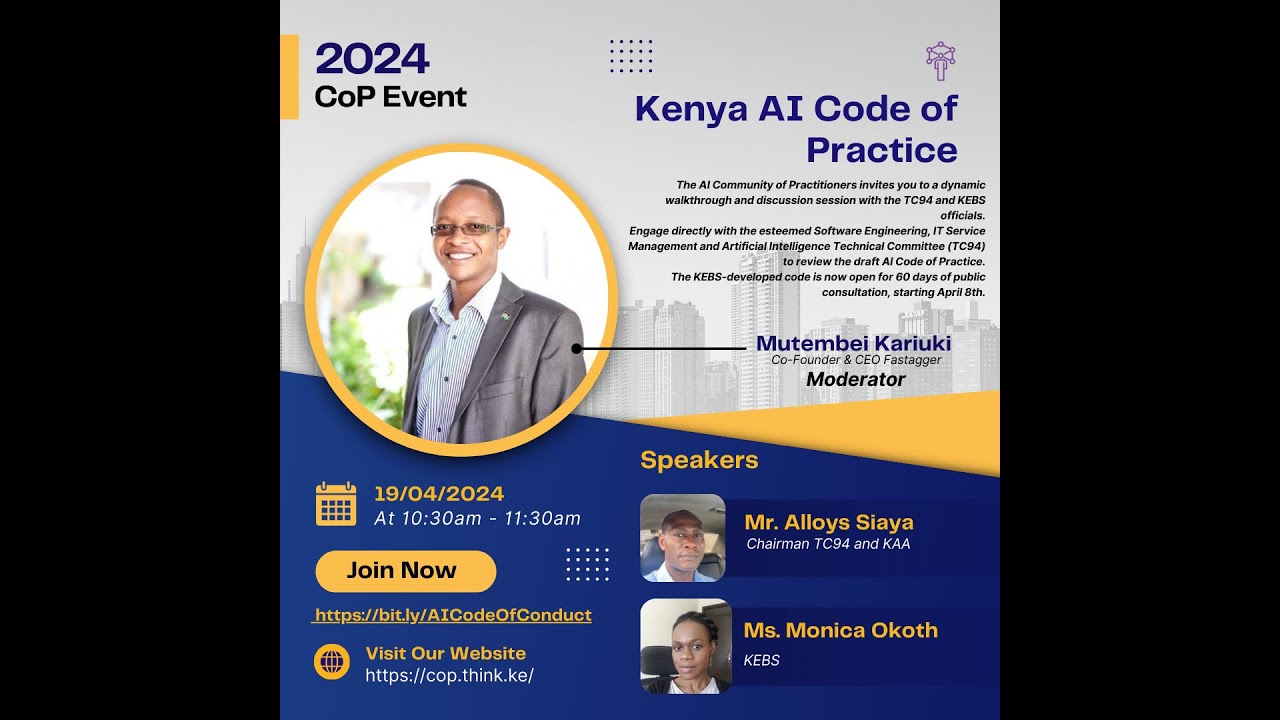 Ke AI CoP (Virtual) MeetUp - AI Code of Practice (EGWG) - YouTube