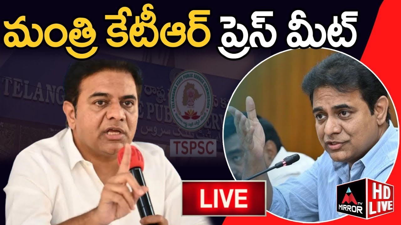 LIVE : Minister KTR Press Meet | BRKR Bhavan | BRS Party | Mirror TV ...