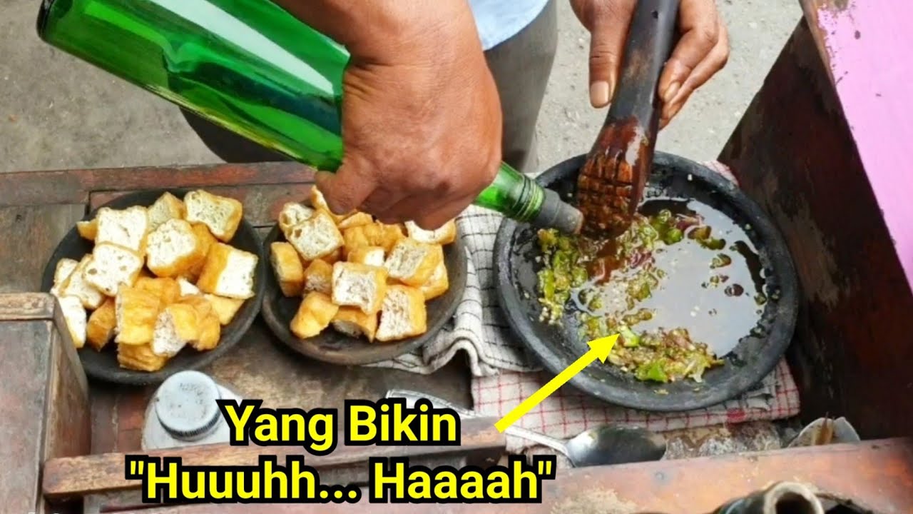 PEDES NAMPOL !! Tahu Gejrot Kuliner Khas Cirebon - Jualannya Pake ...