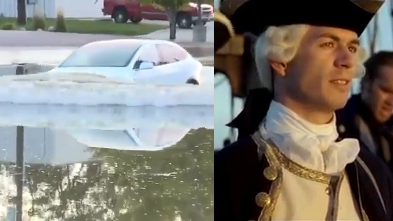 The Best Pirate I've Ever Seen meme (Tesla through a flood) - YouTube