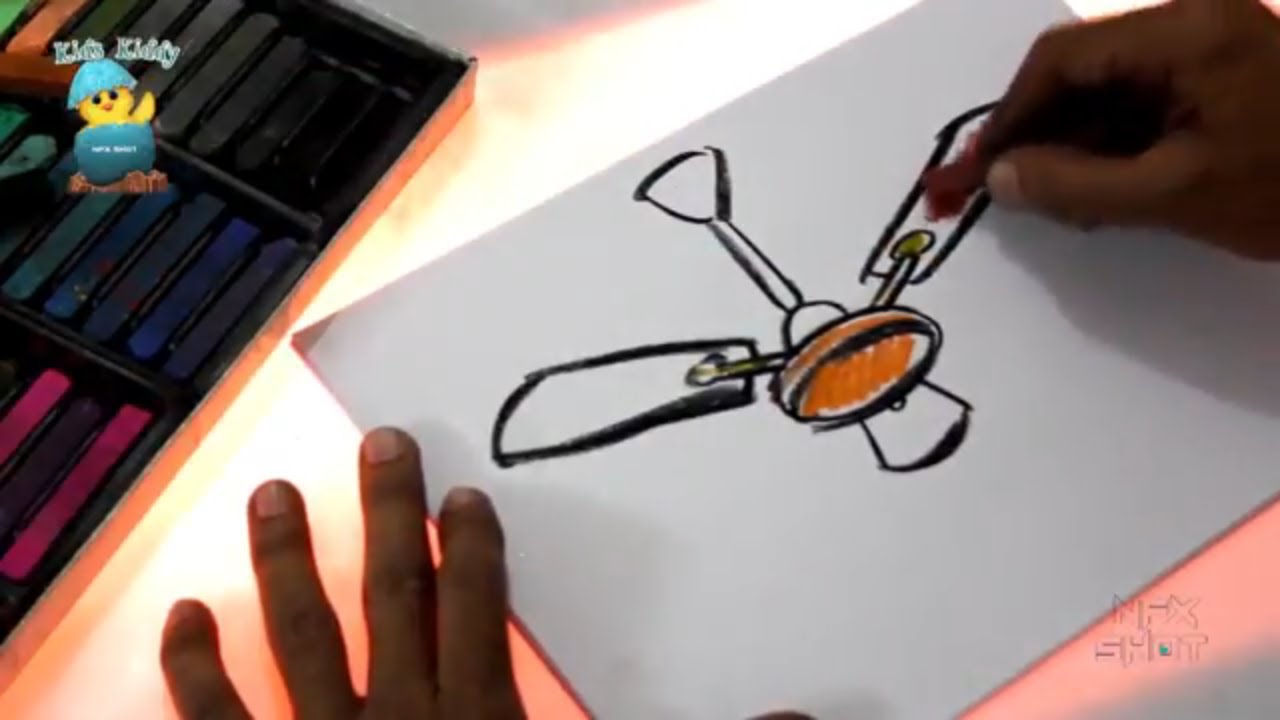 How to Draw a Ceiling Fan | Scribble for Kids | Kids Kiddy - Videos for ...