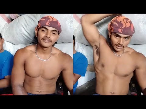 Sweet black muscular construction worker from Batak Indonesia