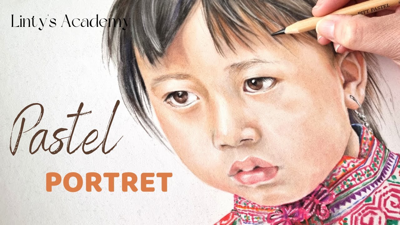 LEREN TEKENEN voor beginners | portret met PASTELKRIJT - YouTube