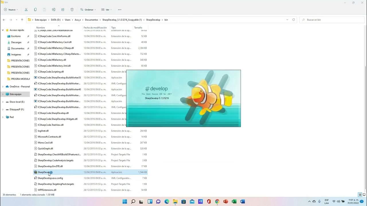 Instalar SharpDevelop y primer programa - YouTube
