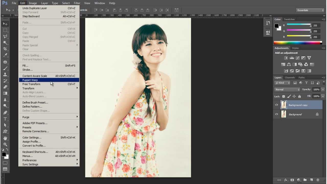 Menggunakan Puppet Warp Untuk Memperbaiki Pose Model di Adobe Photoshop ...
