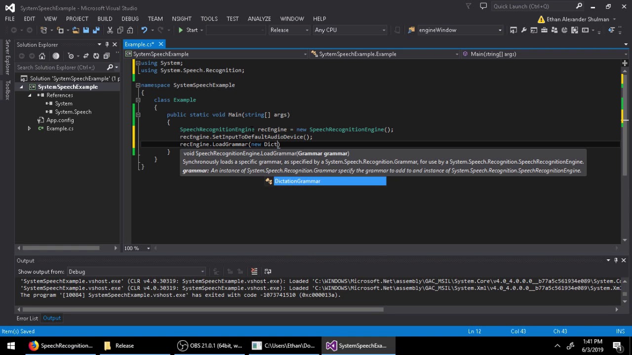 C#/.NET Simple Text to Speech and Speech Recognition - YouTube