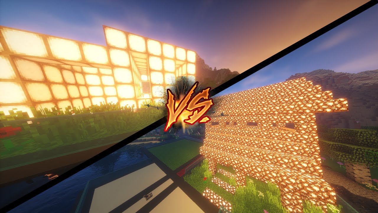️ Casa de SEA LANTERN vs Casa de GLOWSTONE con ARTIC - MINECRAFT - YouTube