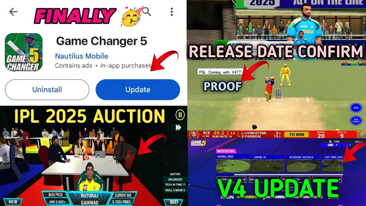 GAME CHANGER 5 V4 UPDATE RELEASE DATE! GAME CHANGER 5 V4 UPDATE! FULL ...