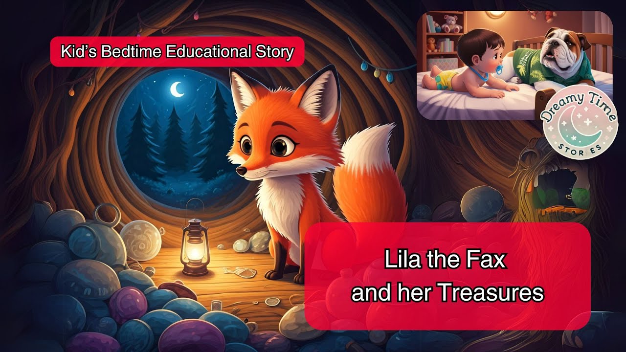 Kids Educational Short Story - Lila the Fox and Her Treasures - YouTube