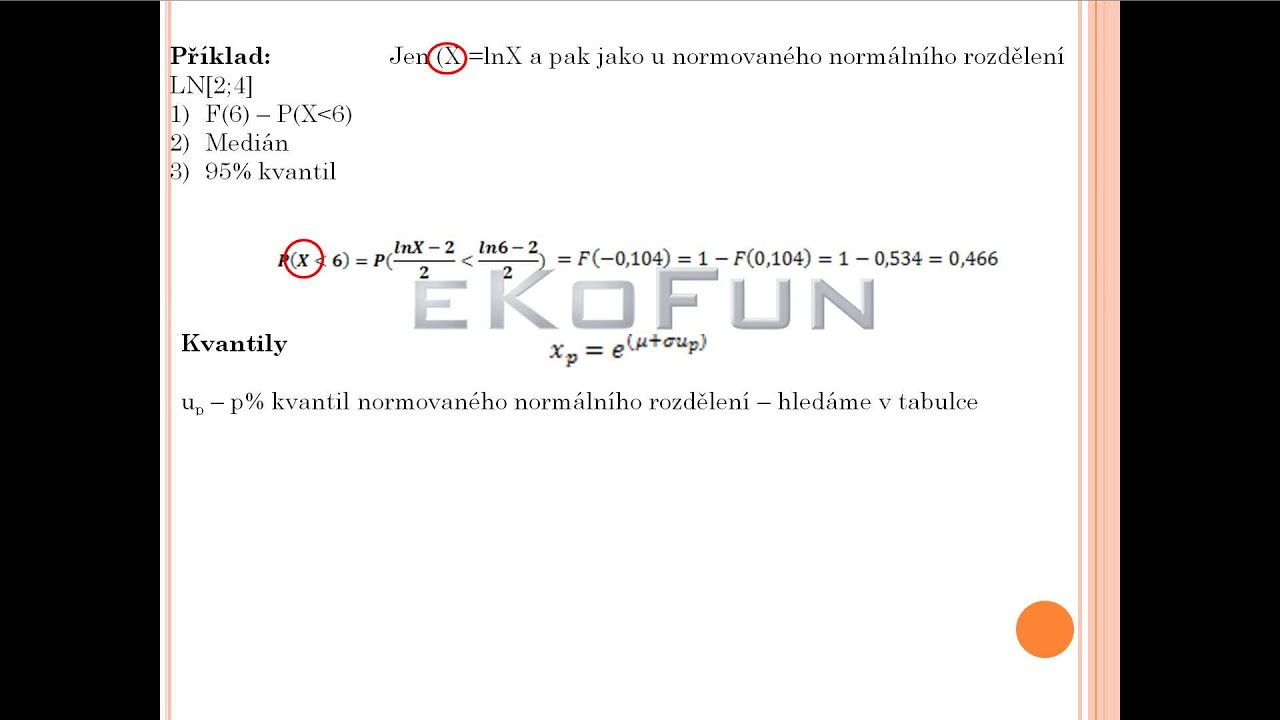 Logaritmicko-normální rozdělení - YouTube