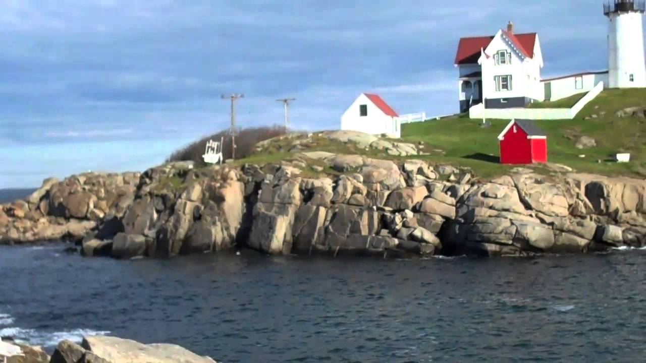 Nubble Point Lighthouse...Hubert, the seagull....and the photographer ...