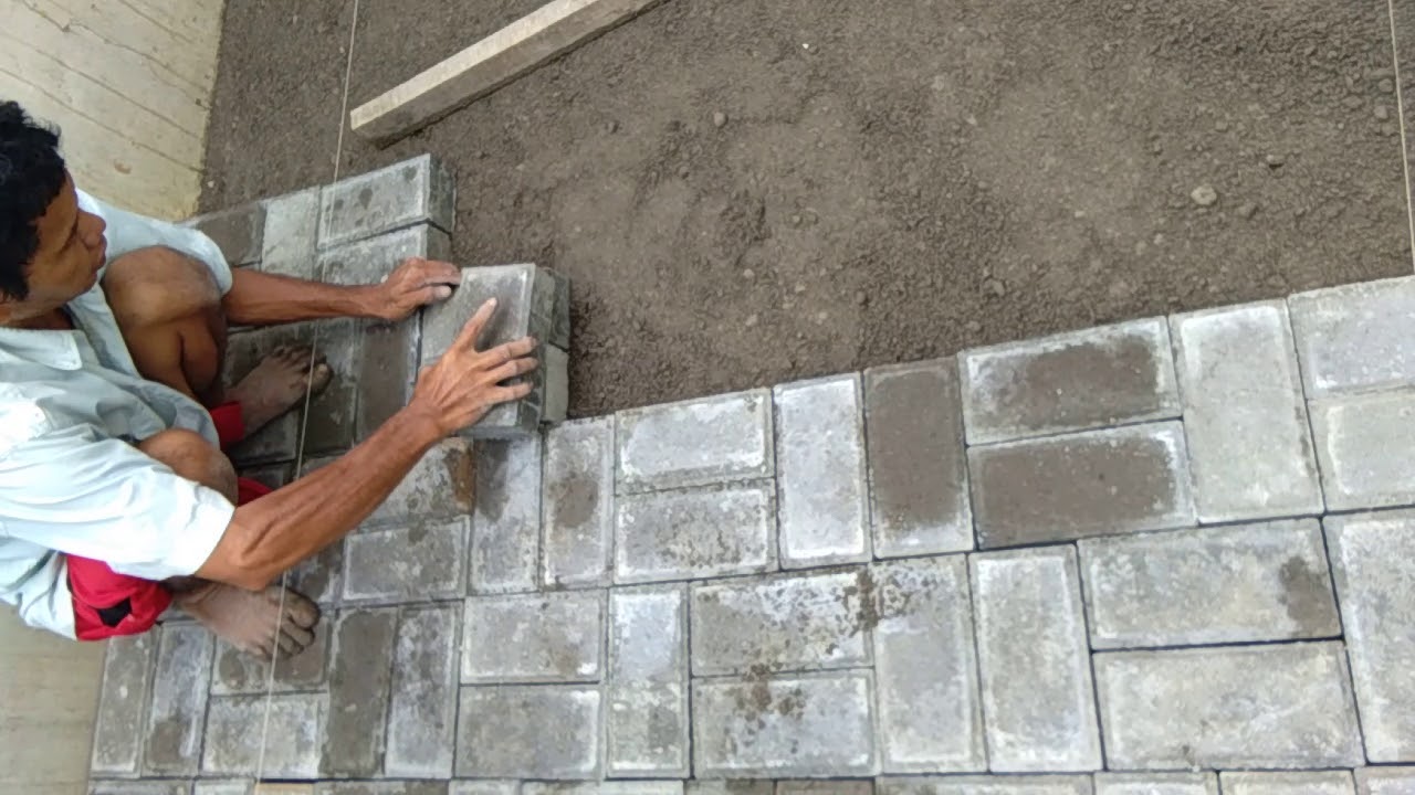 Cara pasang paving/konblok cepat dan mudah - YouTube