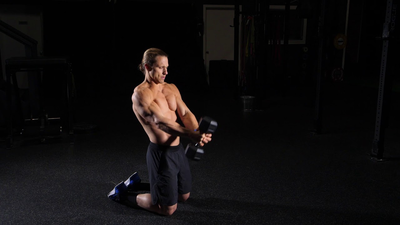 Tall Kneeling DB Low to High Chop - YouTube