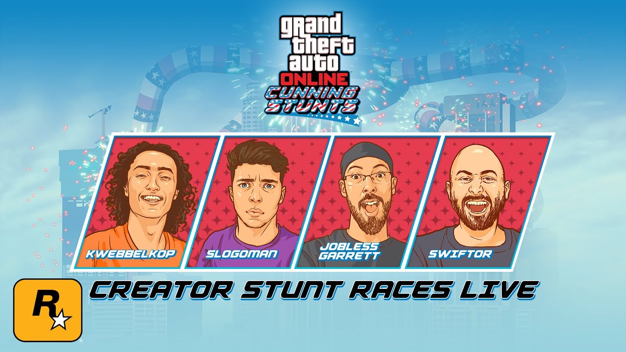 CREATOR STUNT RACES with Kwebbelkop, Slogoman, JoblessGarrett & Swiftor ...