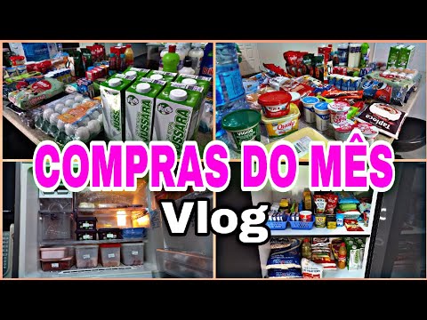 ORGANIZANDO AS COMPRAS DO MÊS  - Compras do Supermercado para 3 pessoas