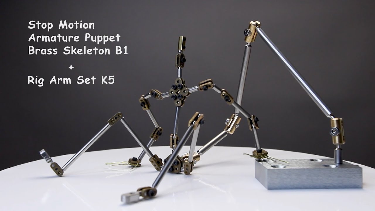 Unpacking Rig Arm Set K5 and Stop Motion Armature Puppet Brass Skeleton ...