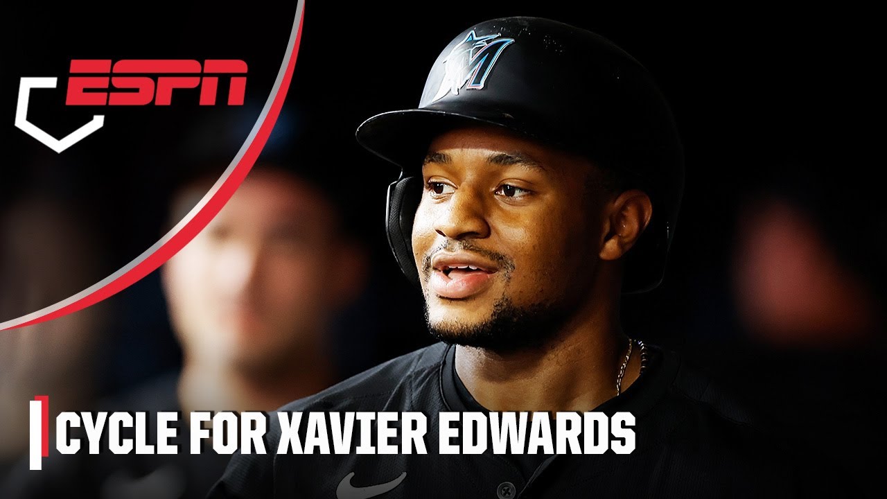 Xavier Edwards completes the 2nd cycle in Marlins history & hits 1st ...