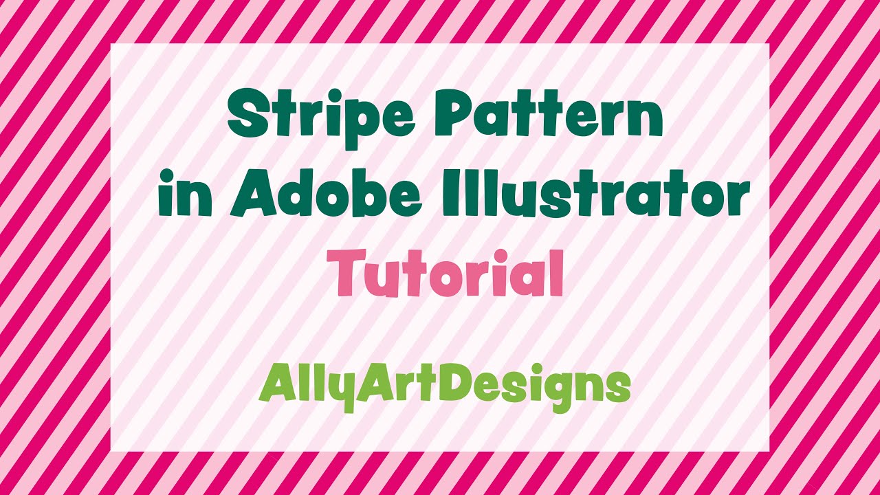 Tutorial - How to make a Stripe Pattern - YouTube